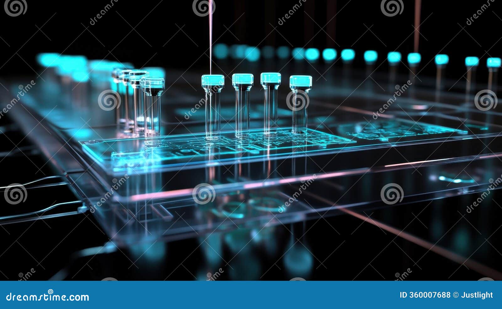 Advanced Microfluidic Technology in Scientific Research Stock Photo ...
