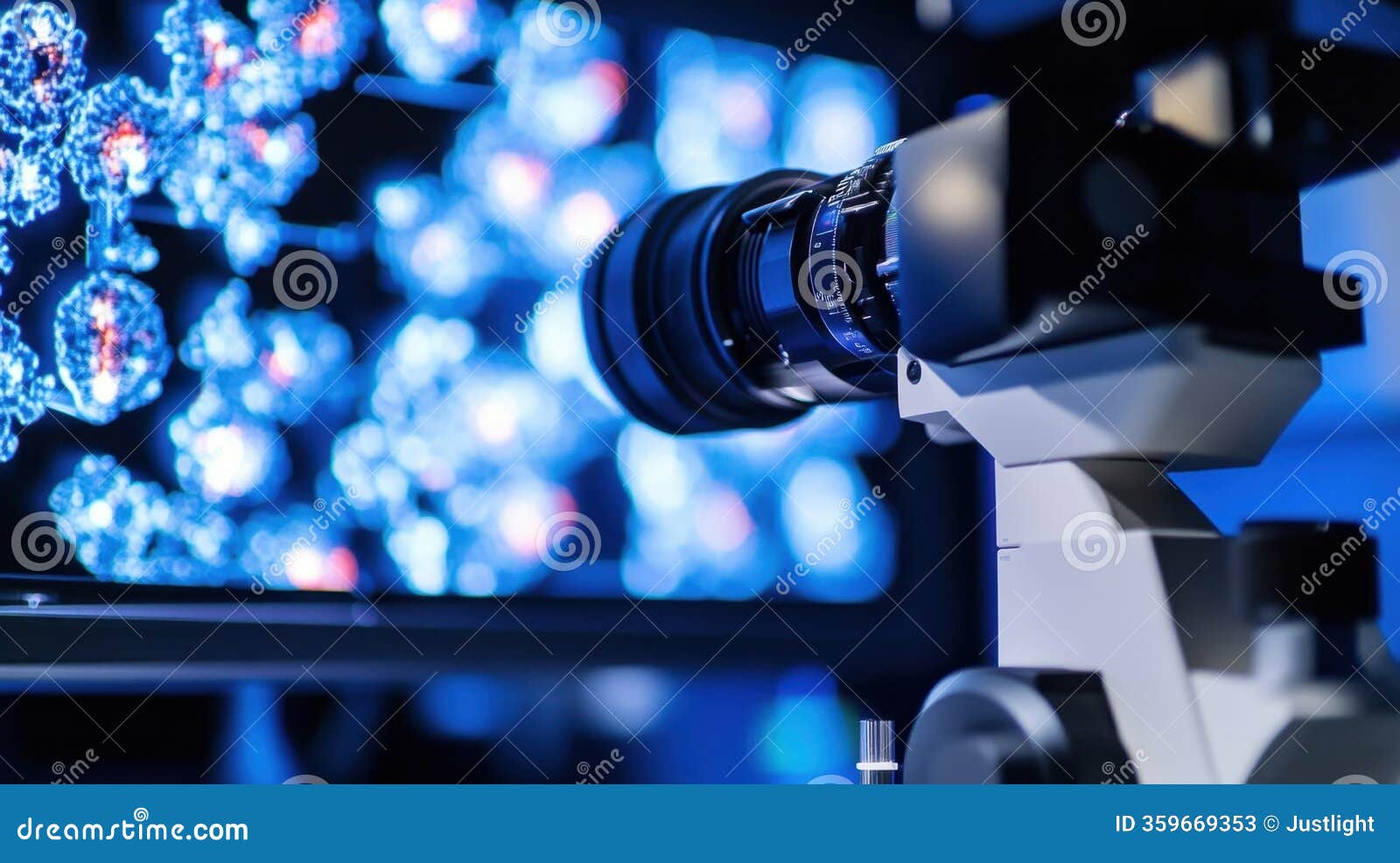 Advanced Microscopy in Scientific Research Laboratory Stock Image ...