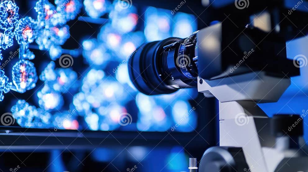 Advanced Microscopy in Scientific Research Laboratory Stock Image ...