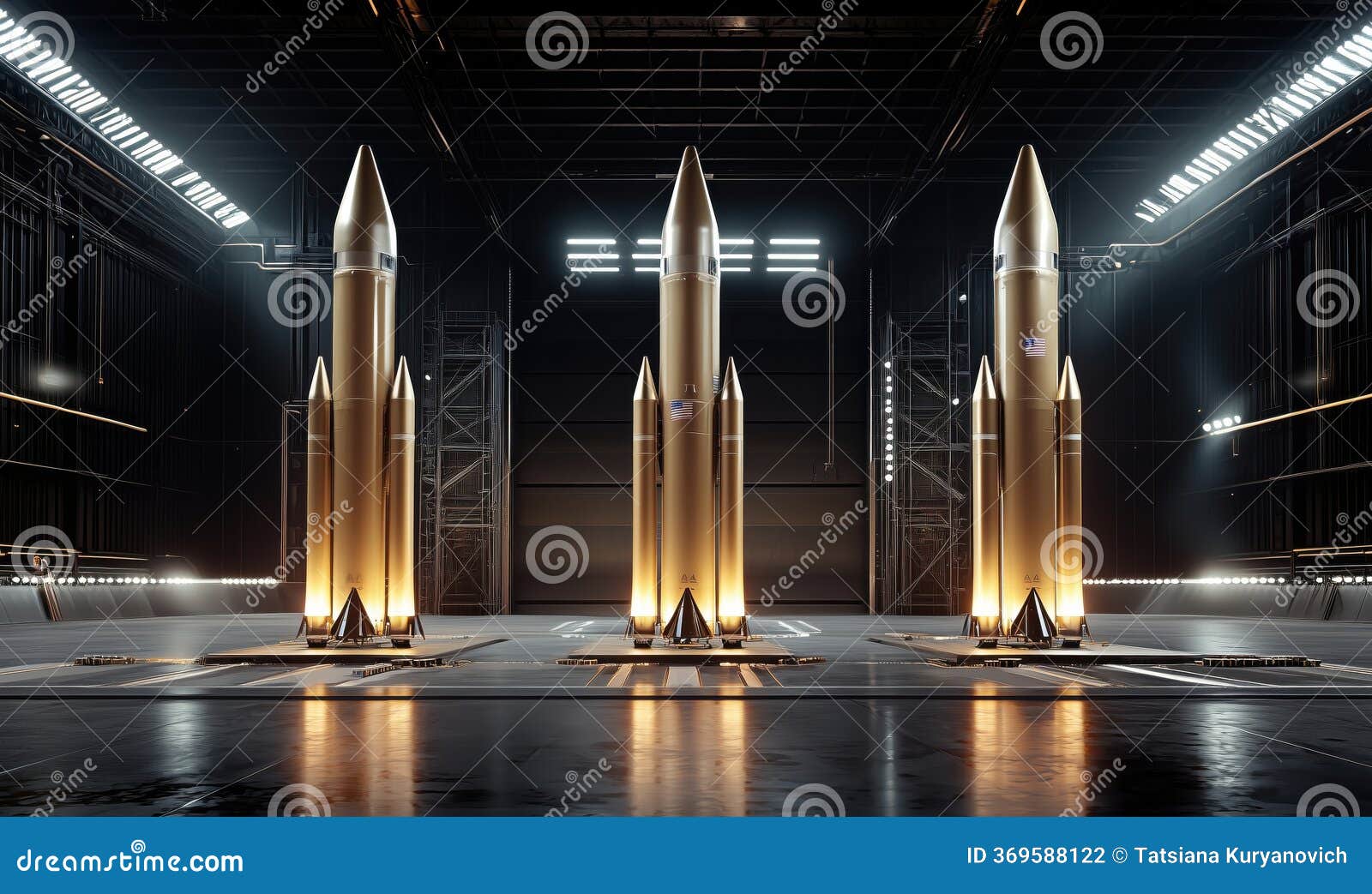 Multiple Rockets Launching Simultaneously Powerful Takeoff Smoke And ...