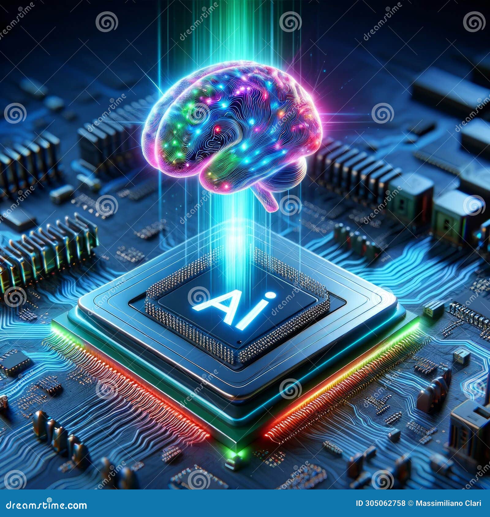 Advanced Mobile Microprocessor with a Motherboard Activates Starting ...