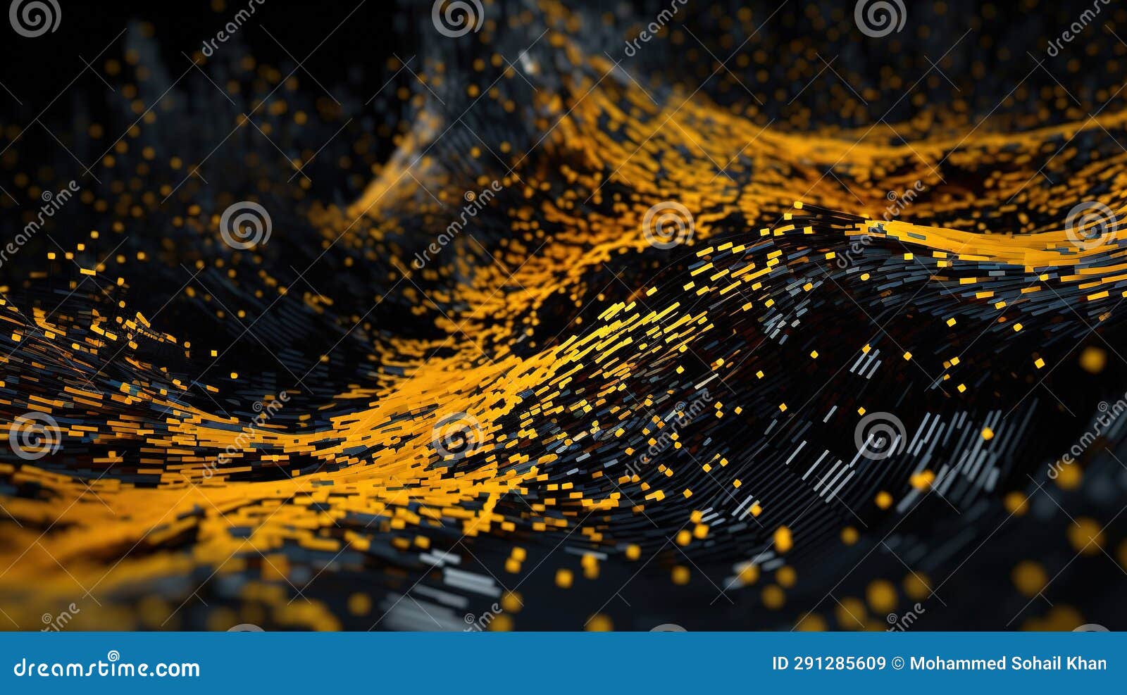 Advanced Motion Digital Gold and Black Matrix Cyber Environment Blocks ...