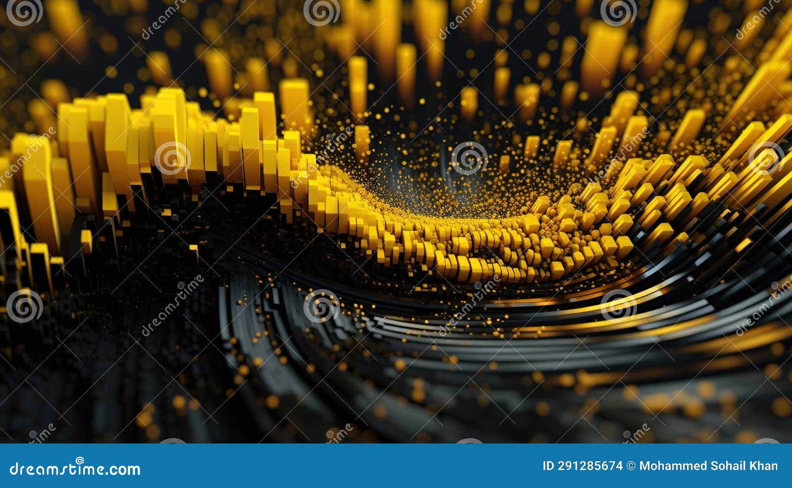 Advanced Motion Digital Yellow And Black Matrix Cyber Environment ...