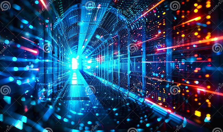 Advanced Network Infrastructure within Data Center Showcasing High ...