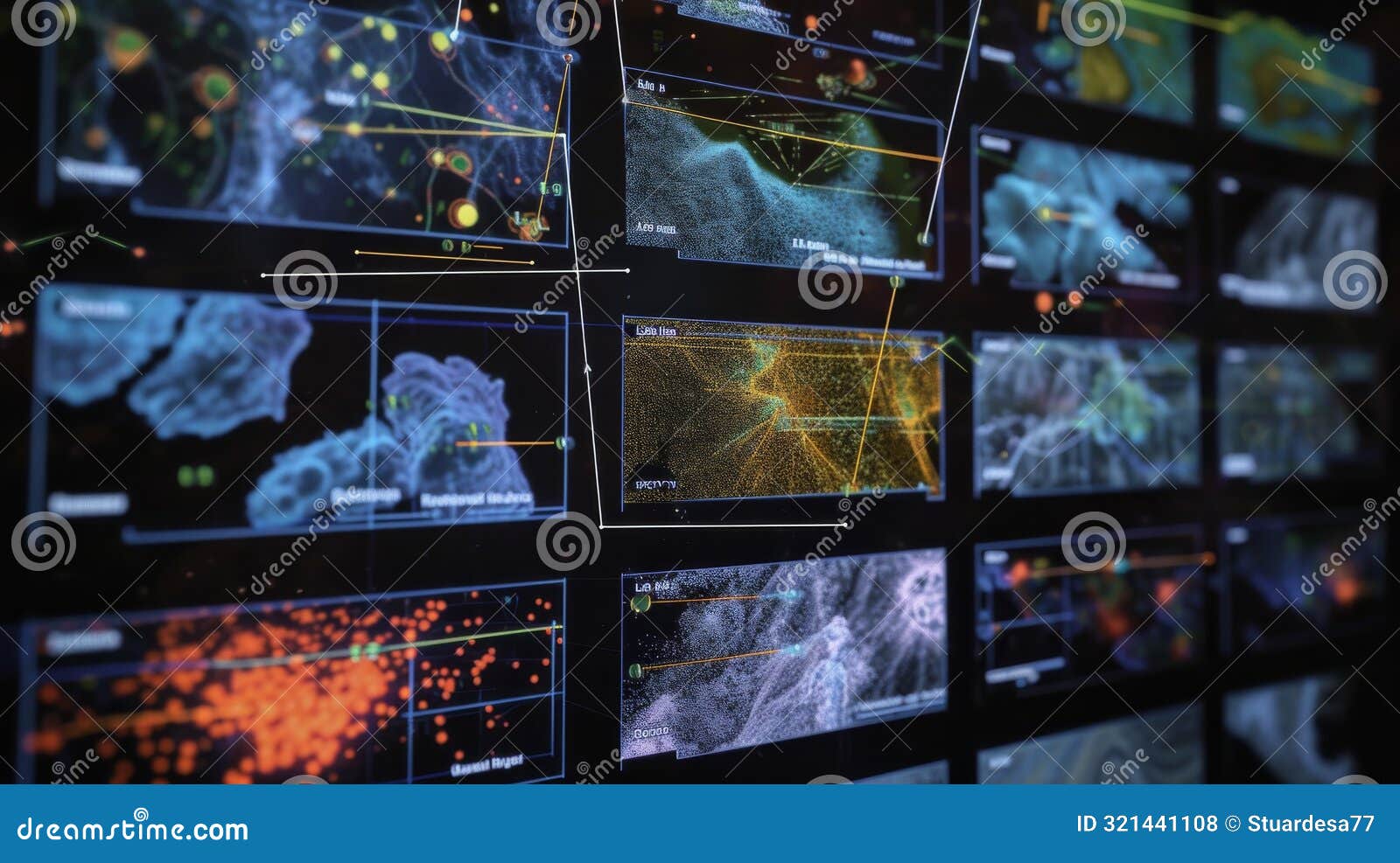 Advanced Neural Network Visualizations in Dark Theme Stock Photo ...