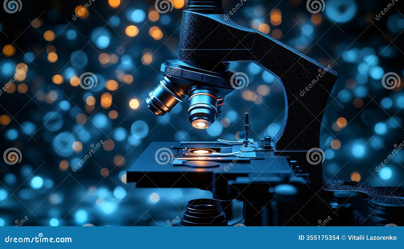 Optical Laboratory Realistic Microscope. Isometric Vector Image ...