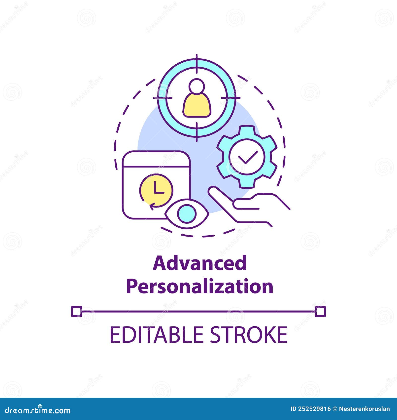 Advanced Personalization Concept Icon Stock Vector - Illustration of ...