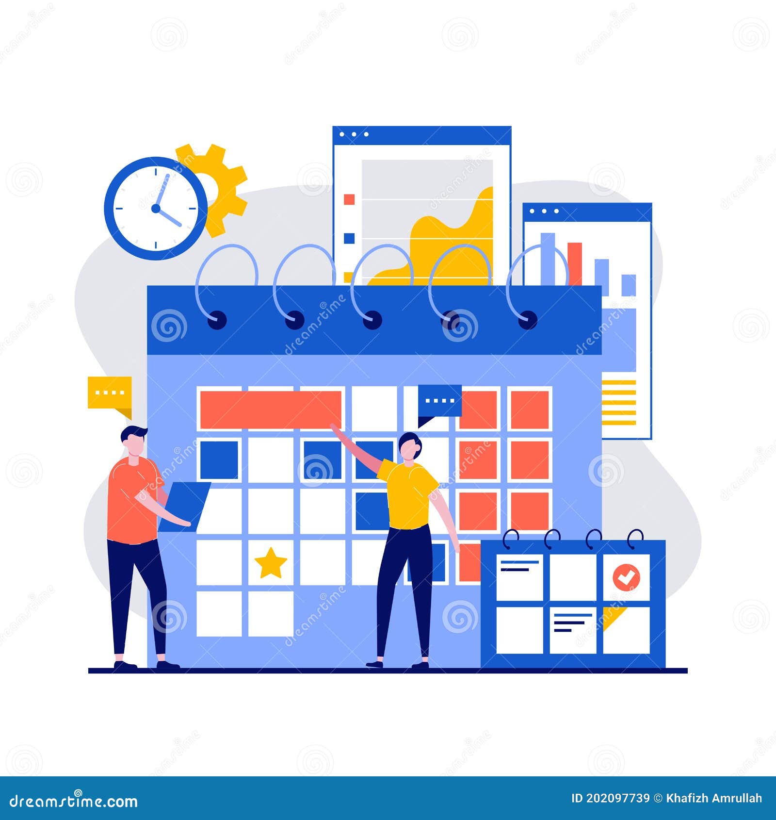 Advanced Planning Concept with Character. People Make a Plan ...