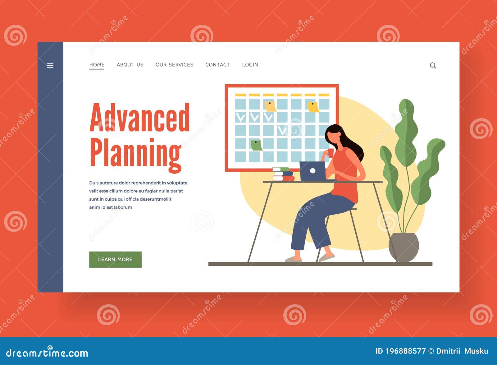 Advanced Planning for Important Business Tasks Home Page Template ...