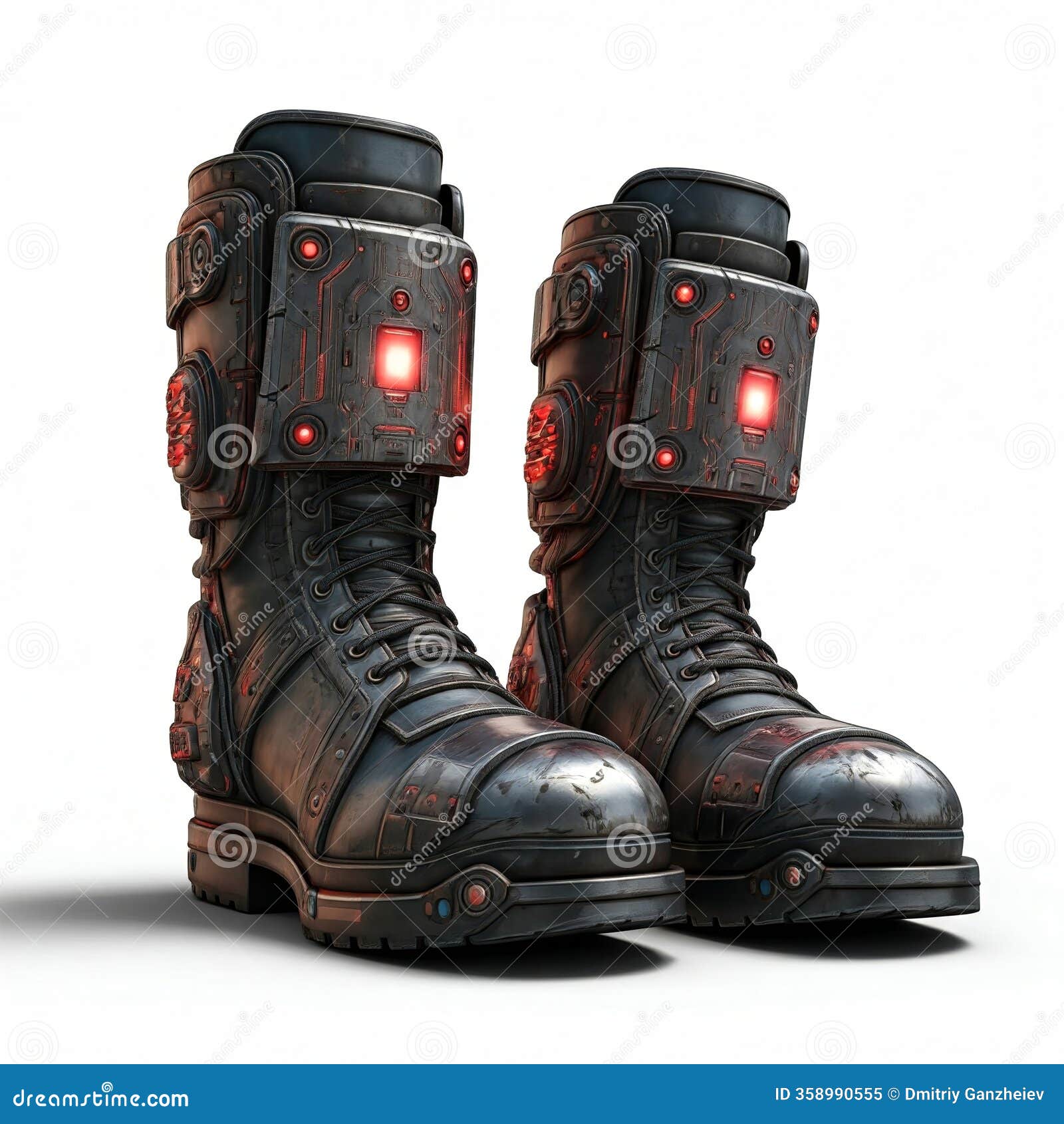 Advanced Power Armor Boots stock illustration. Illustration of combat ...