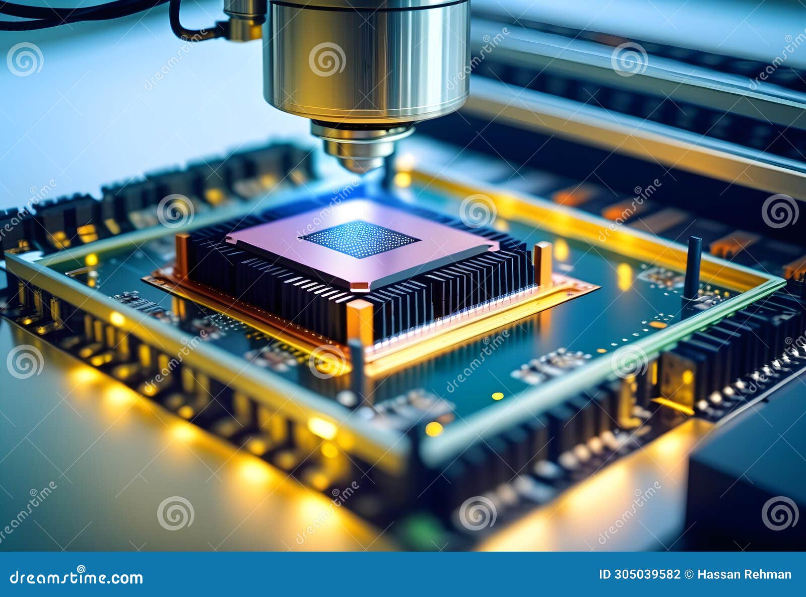 Advanced Processor during Production at Semiconductor Stock ...