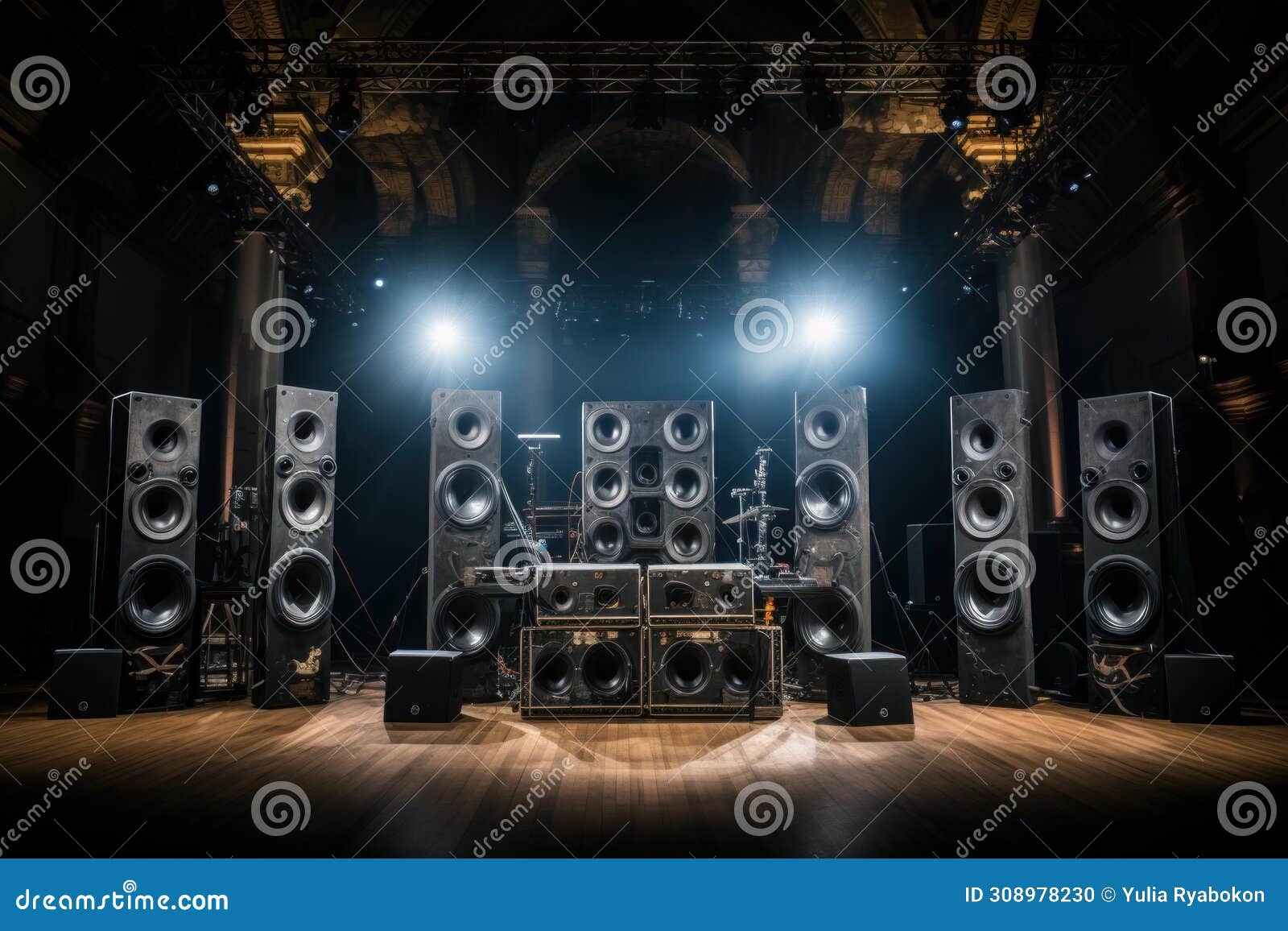 Advanced Professional Sound System. Generate Ai Stock Photo - Image of ...