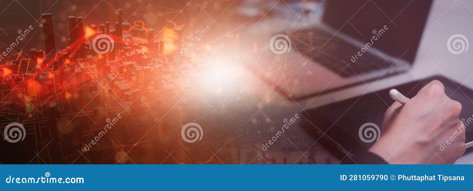 Advanced Programmer Working with Computer Build Smart City Network Control System with ...