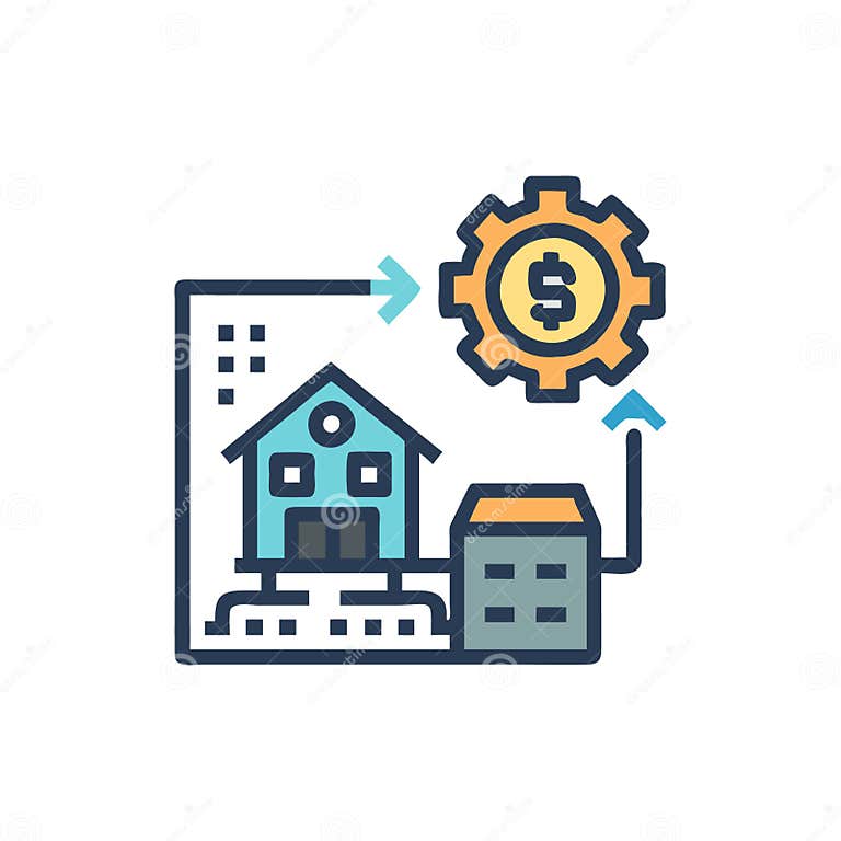 Advanced Property Development Icon Design Stock Illustration ...