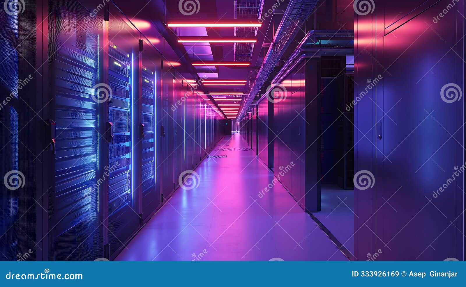 Advanced Quantum Computing Lab Corridor Stock Illustration ...