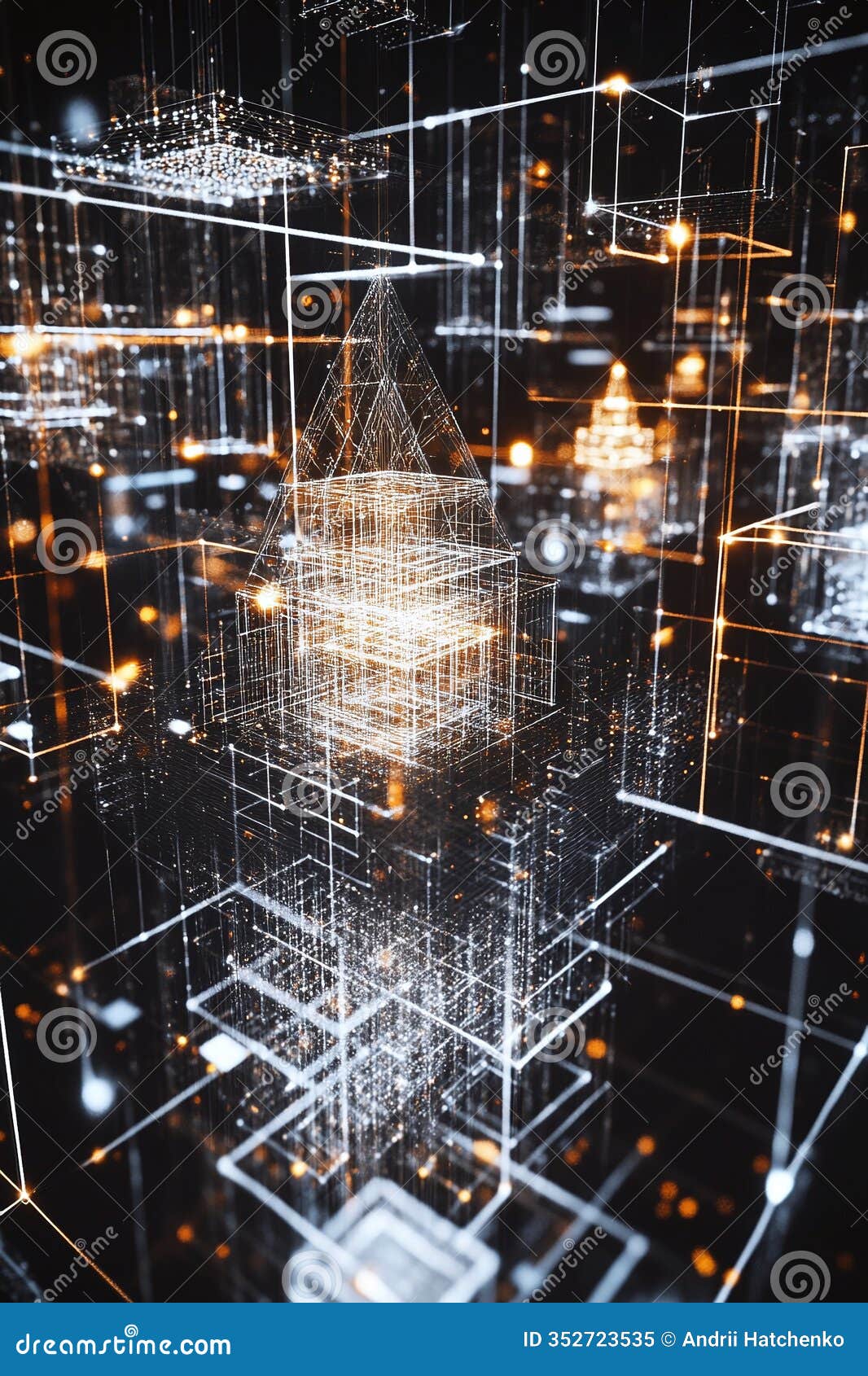 Advanced Quantum Encryption Key Visualization Showing Multi-dimensional Key Generation through ...