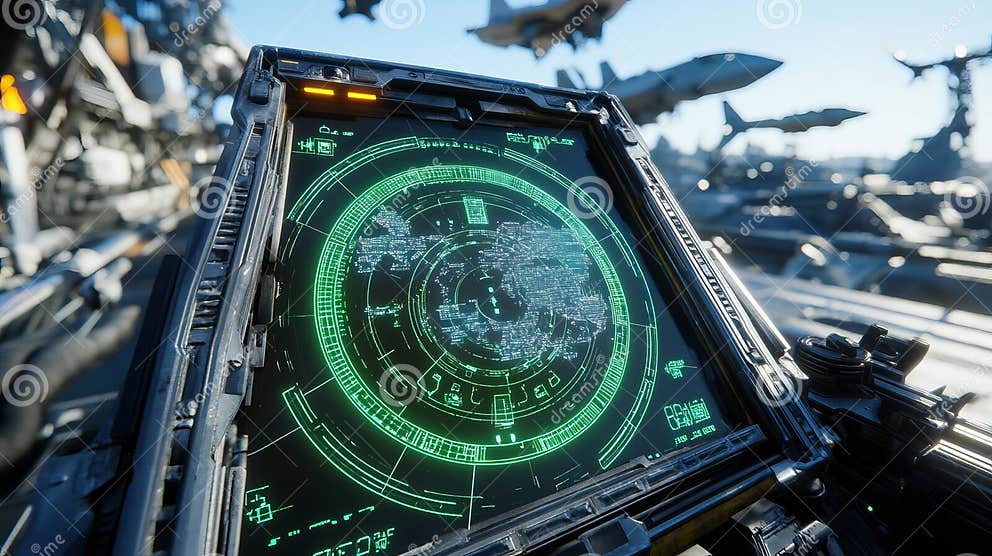 An Advanced Radar Interface on a Military Aircraft Stock Image - Image ...