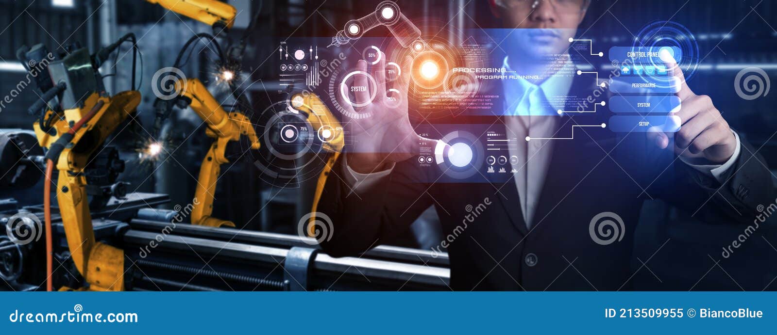 Advanced Robot Arm System for Digital Industry and Factory Robotic ...