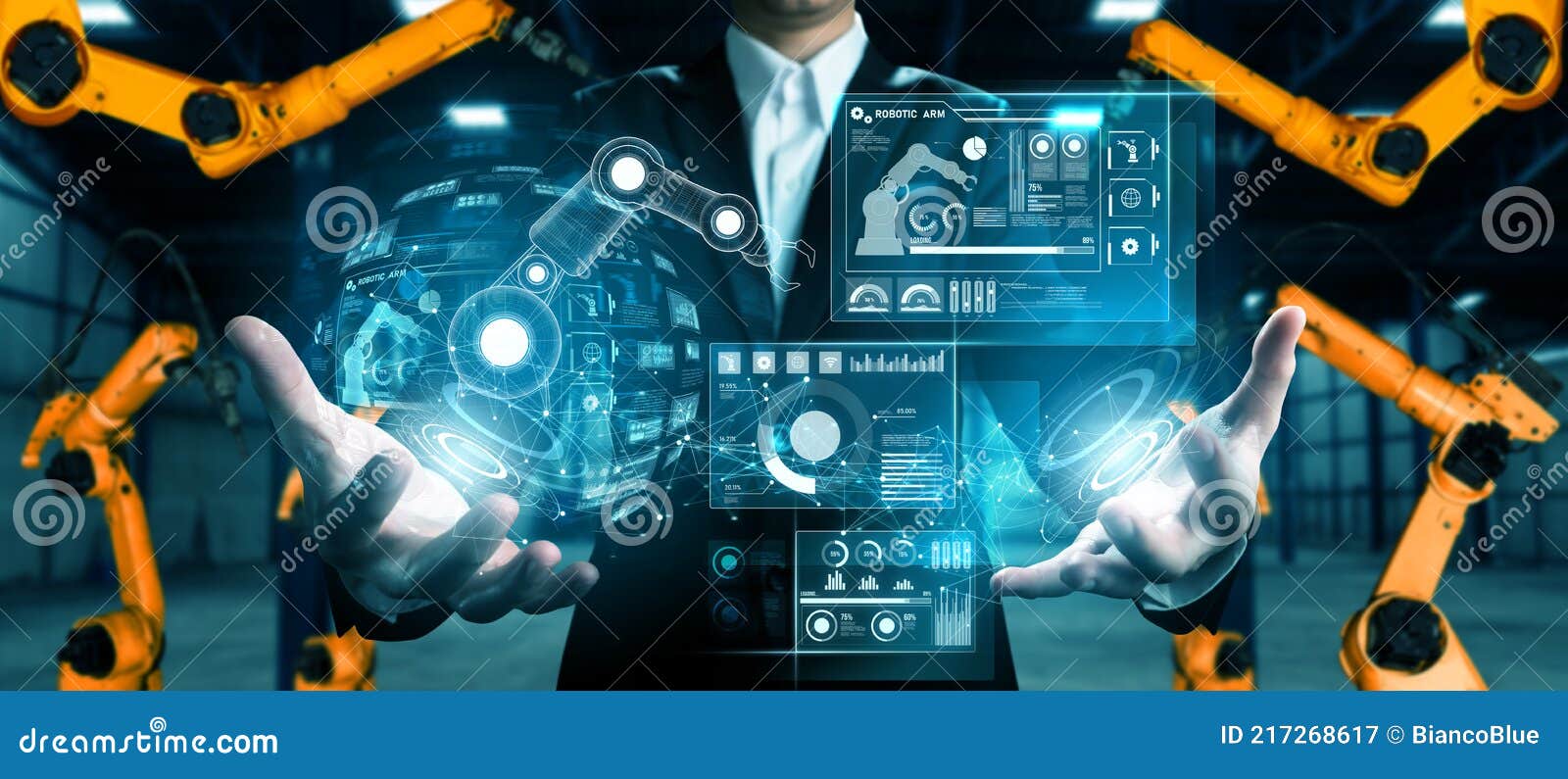 Advanced Robot Arm System For Digital Industry And Factory Robotic ...