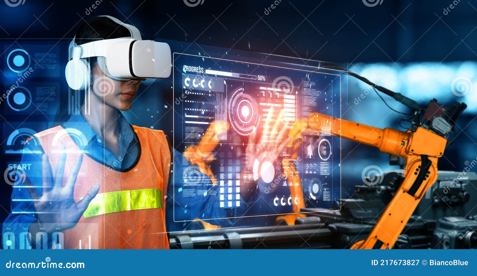 Advanced Robot Arm System for Digital Industry and Factory Robotic ...