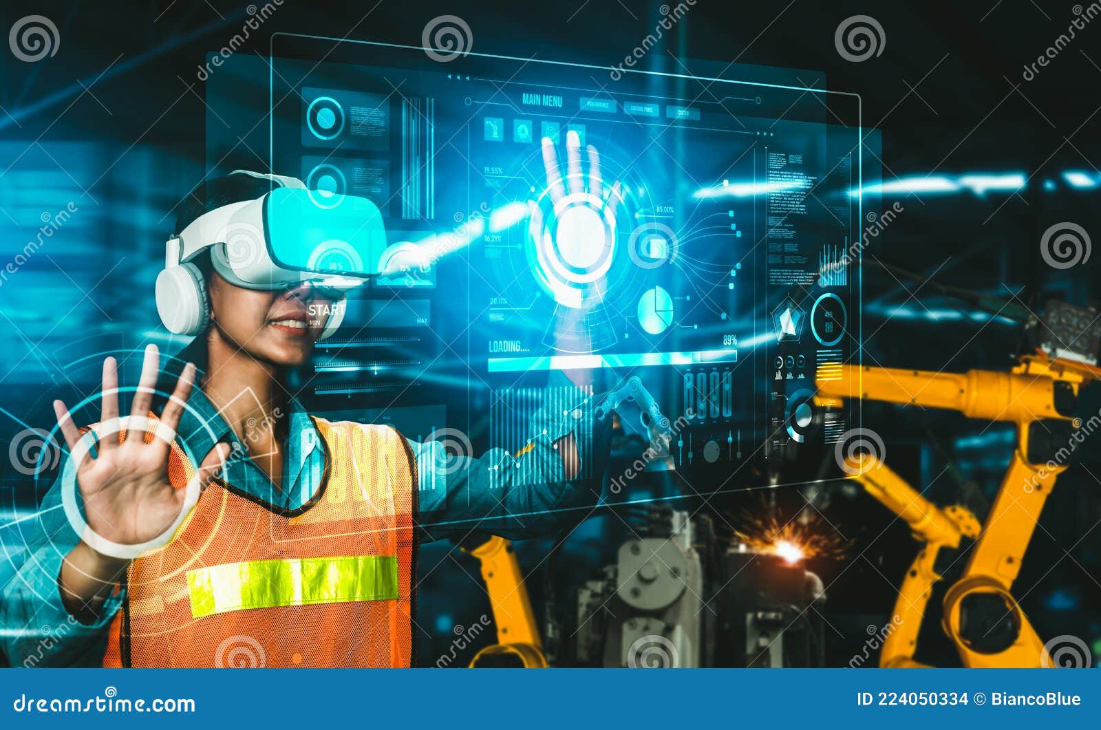 Advanced Robot Arm System for Digital Industry and Factory Robotic ...