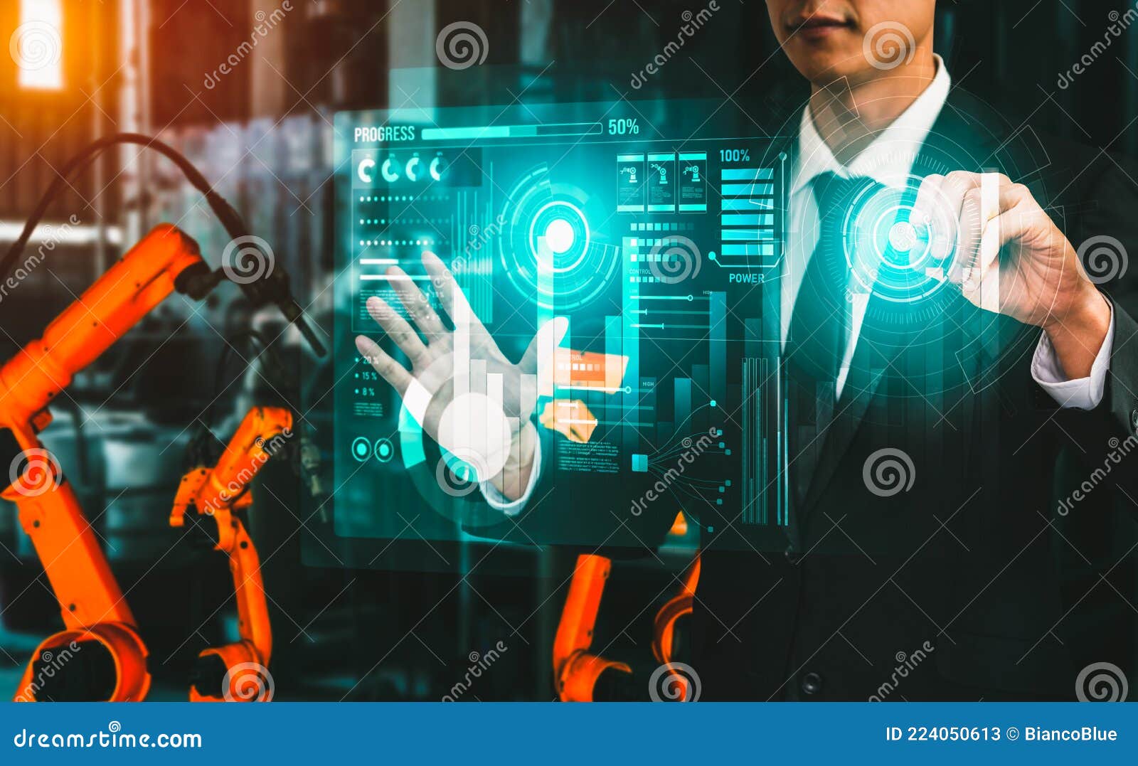 Advanced Robot Arm System for Digital Industry and Factory Robotic ...