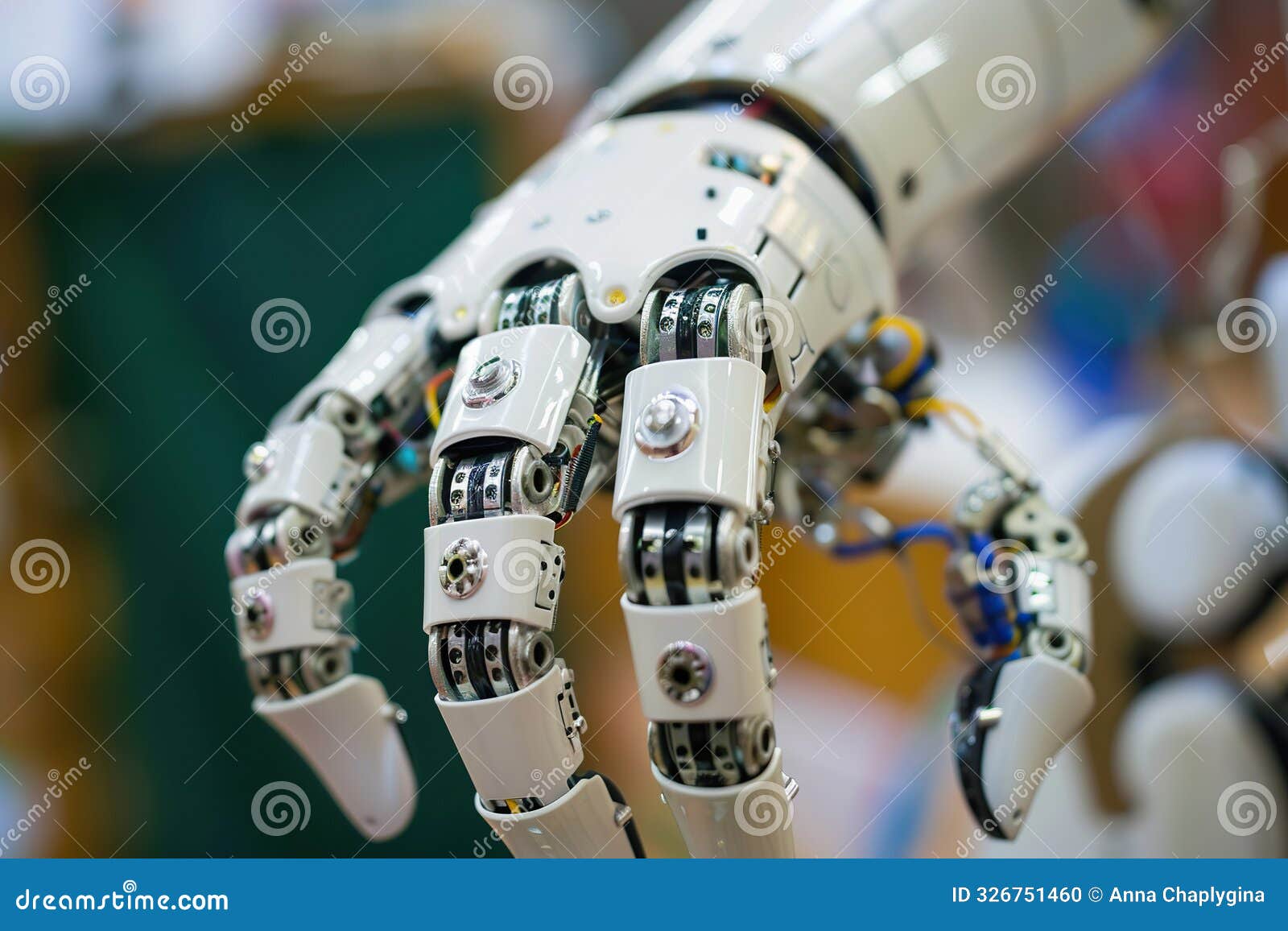 Advanced Robot Arm in Technology Lab Stock Photo - Image of gear ...