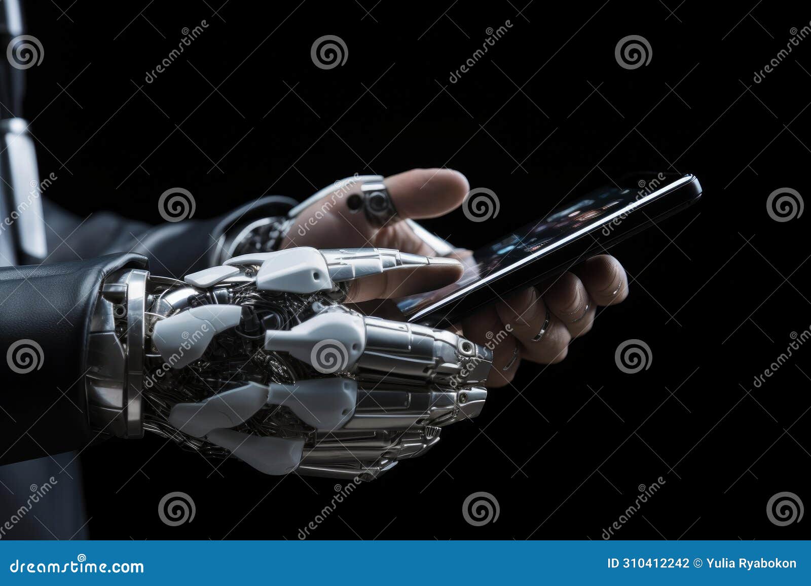 Advanced Robot Cyber Hand. Generate Ai Stock Photo - Image of power ...