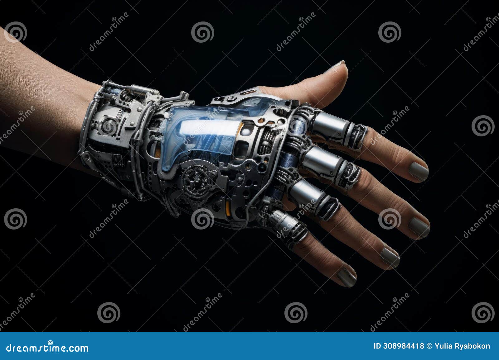 Advanced Robot Cyber Hand. Generate Ai Stock Illustration ...