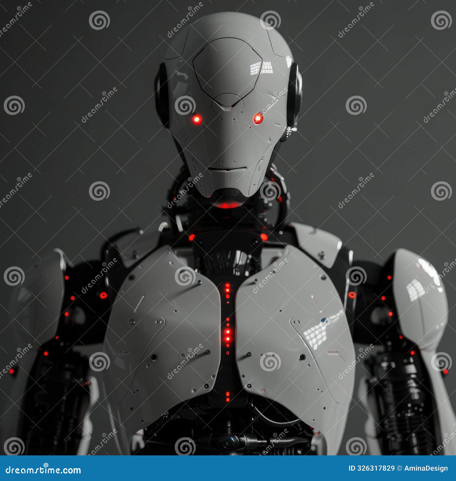 The Advanced Robot Features Sophisticated Red Eyes and Stateoftheart ...
