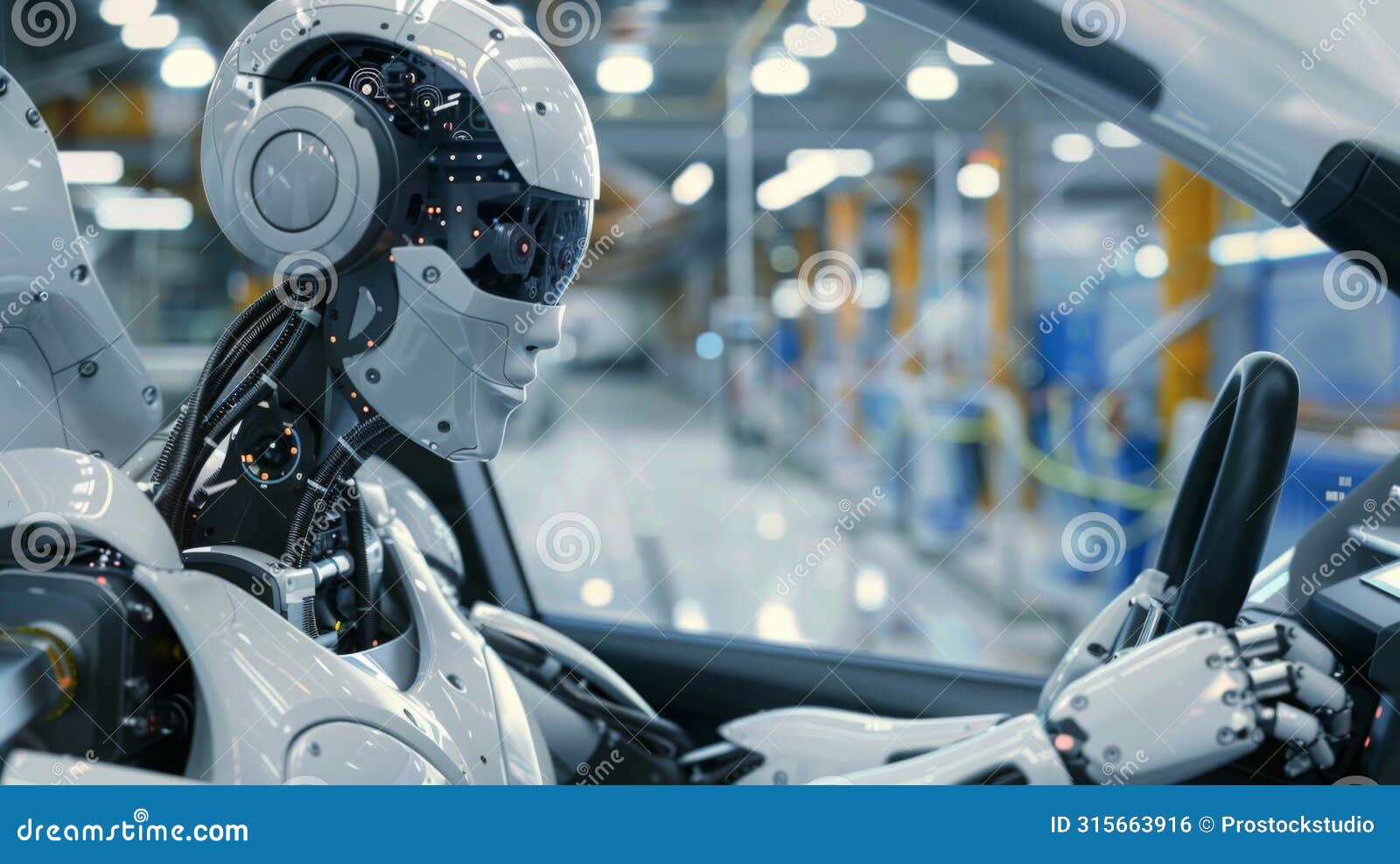 Advanced Robot Testing Automotive Assembly Process Stock Photo - Image ...