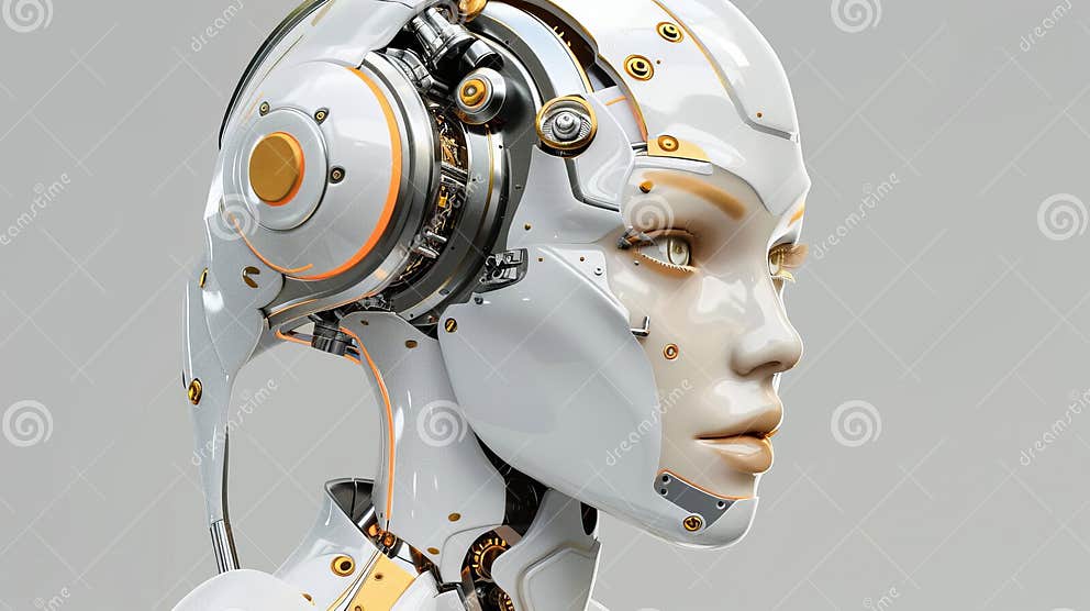 25 Advanced Robotic Android Female Cyborg 3D Character Head Details ...