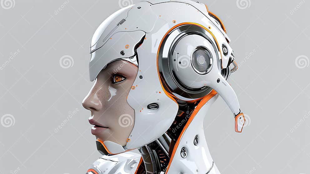 25 Advanced Robotic Android Female Cyborg 3D Character Head Details ...