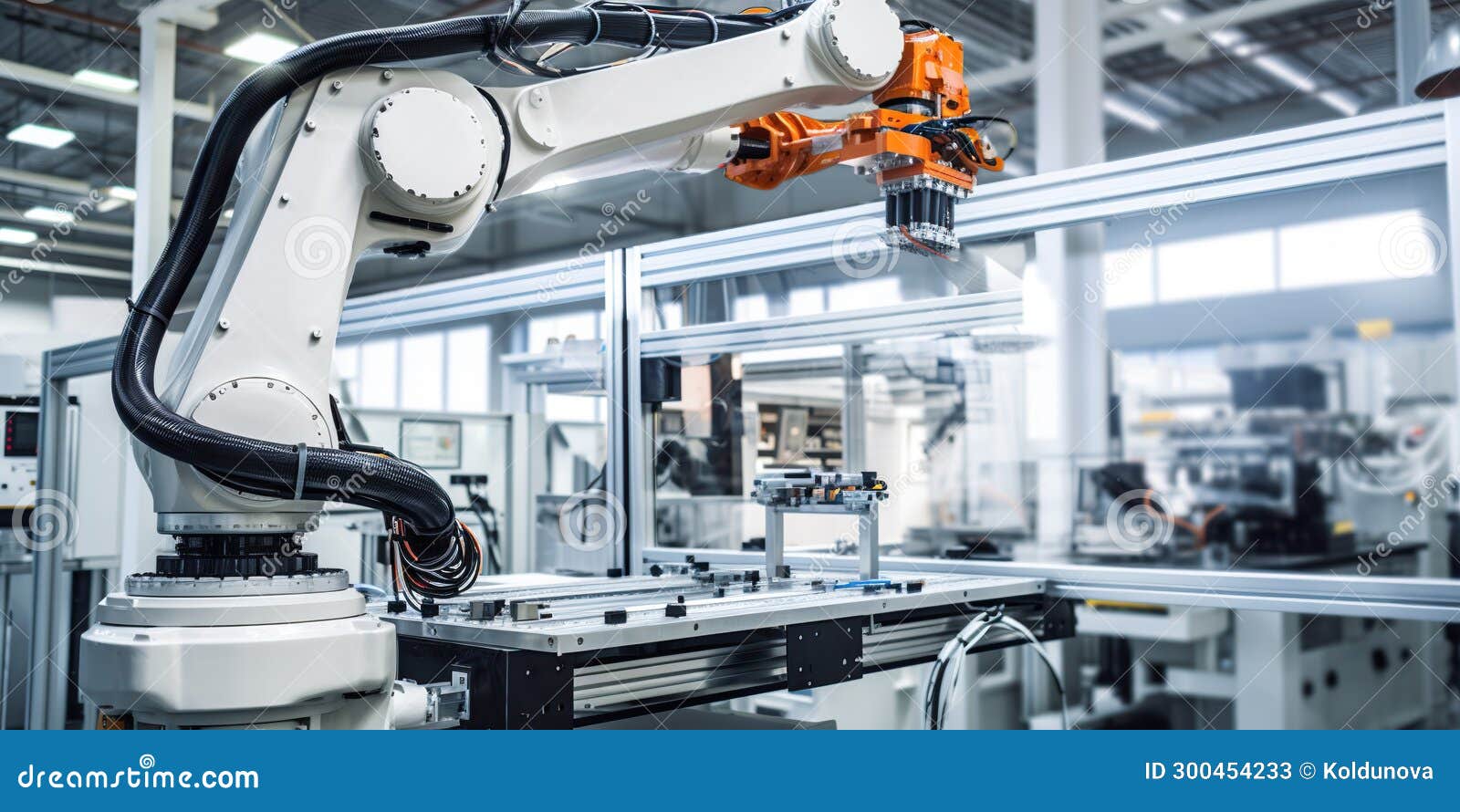 Advanced Robotic Arm in a High-tech Lab , Concept of Automation Stock ...