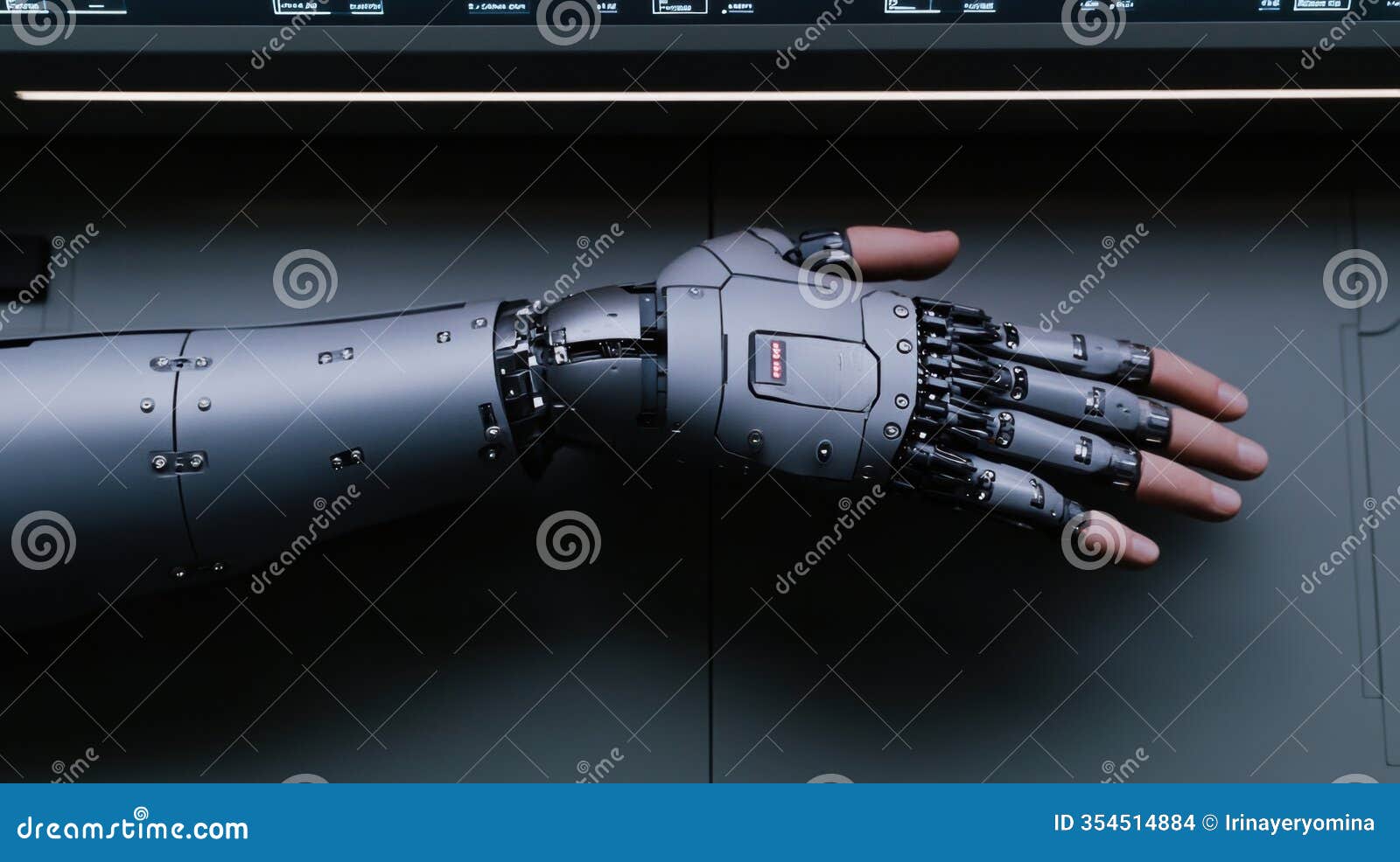 Advanced Robotic Arm with Prosthetic Design Showcased in a Modern ...