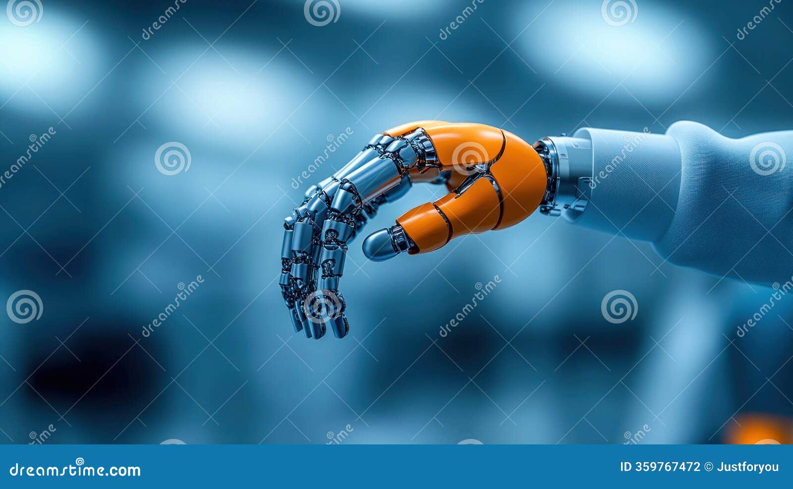 Advanced Robotic Worker Lifting Heavy Equipment In Construction Royalty ...