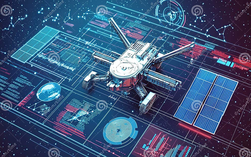 An Advanced Robotic Rover Engages in Data Analysis on a Digital ...