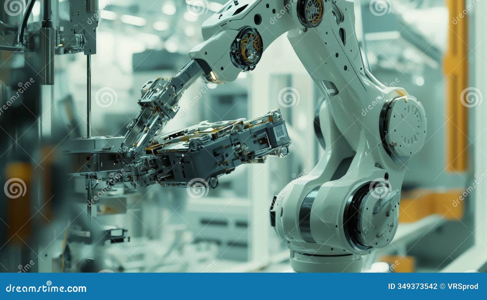 Advanced Robotic System Working in Automated Industrial Facility Stock ...