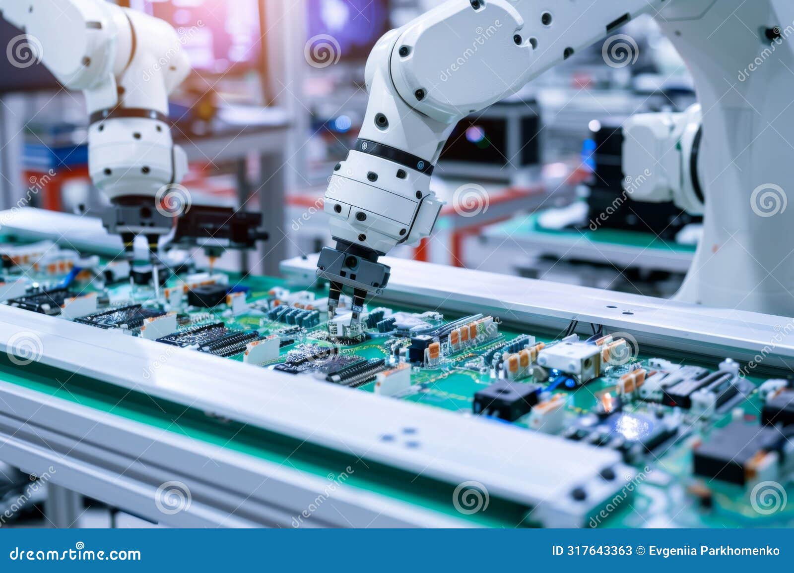 Advanced Robotics And Automation On Modern Manufacturing Assembly Line ...