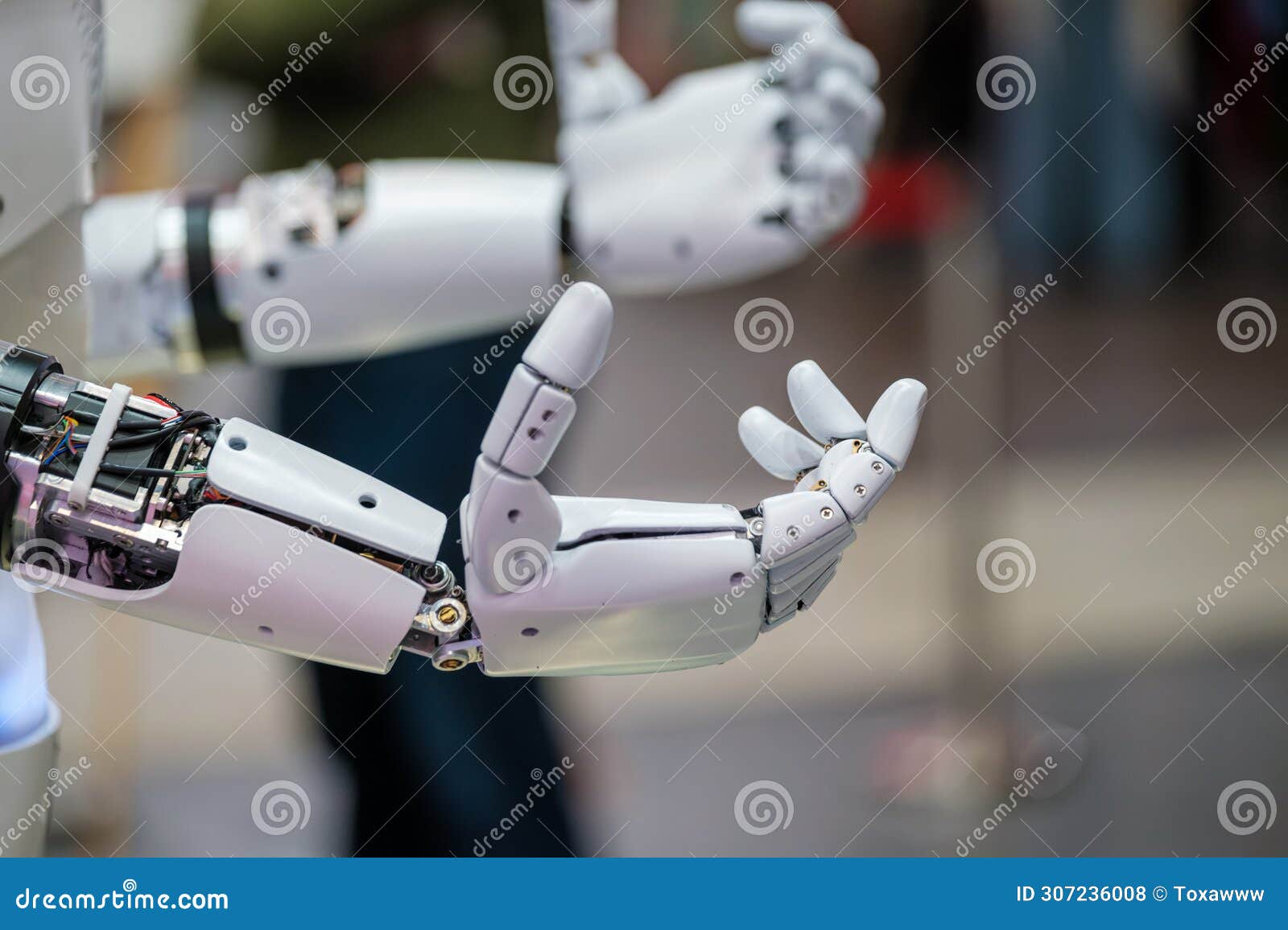 Advanced Robotics Concept with Futuristic Artificial Hand Extended ...