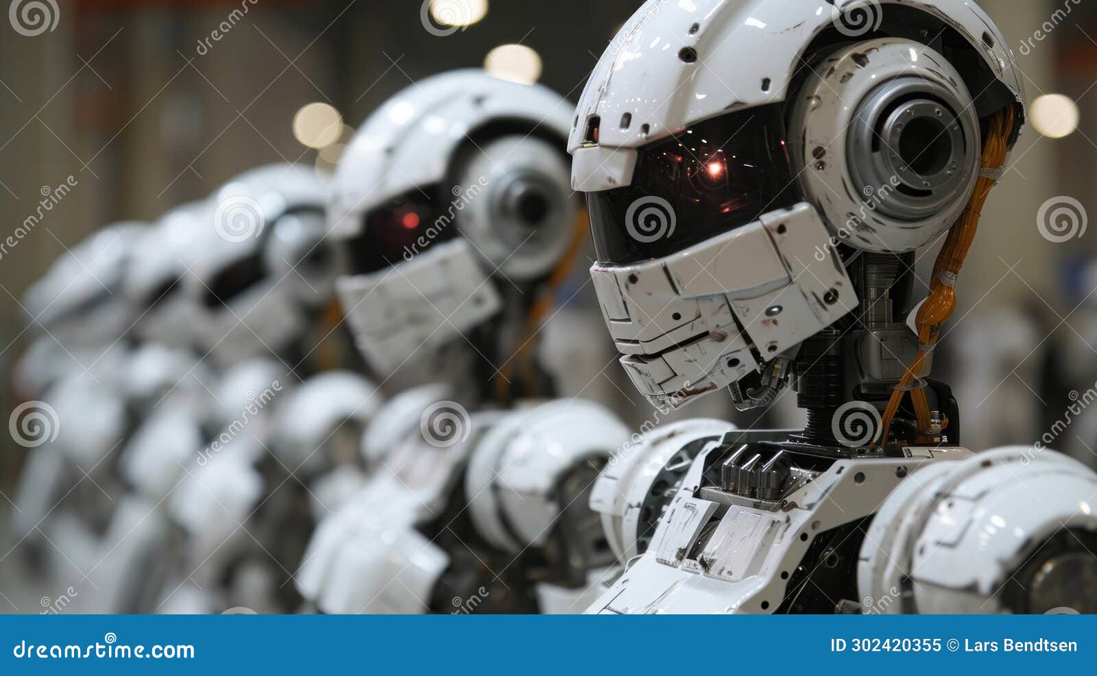 Advanced Robotics Lab with Humanoid Robots - AI Generated Stock ...
