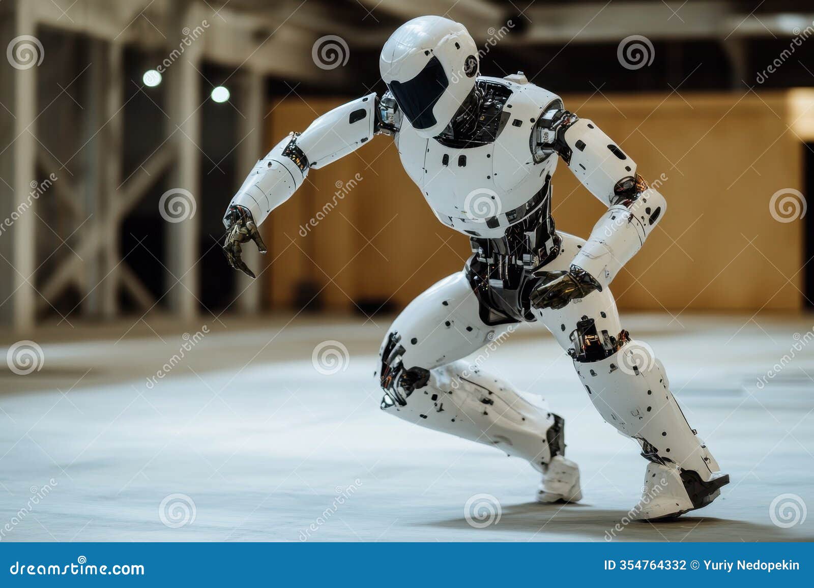 Advanced Robotics Showcase Featuring a Humanoid Robot in a Training ...