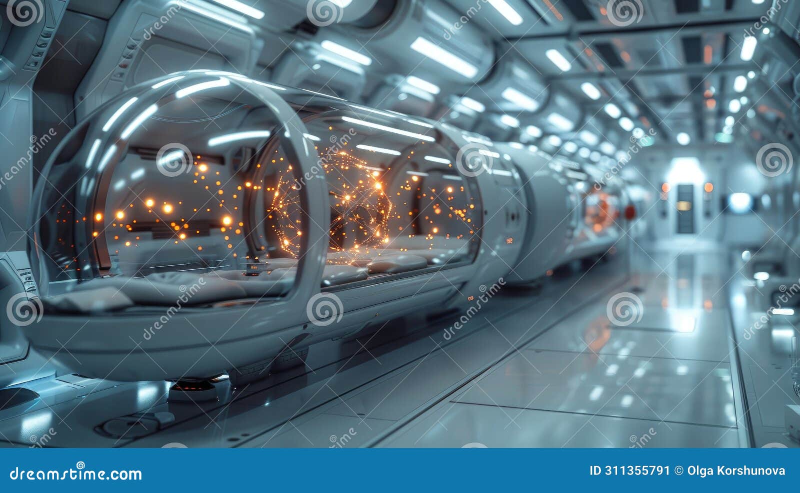 Advanced Science Capsule in Futuristic Research Facility Stock Image ...