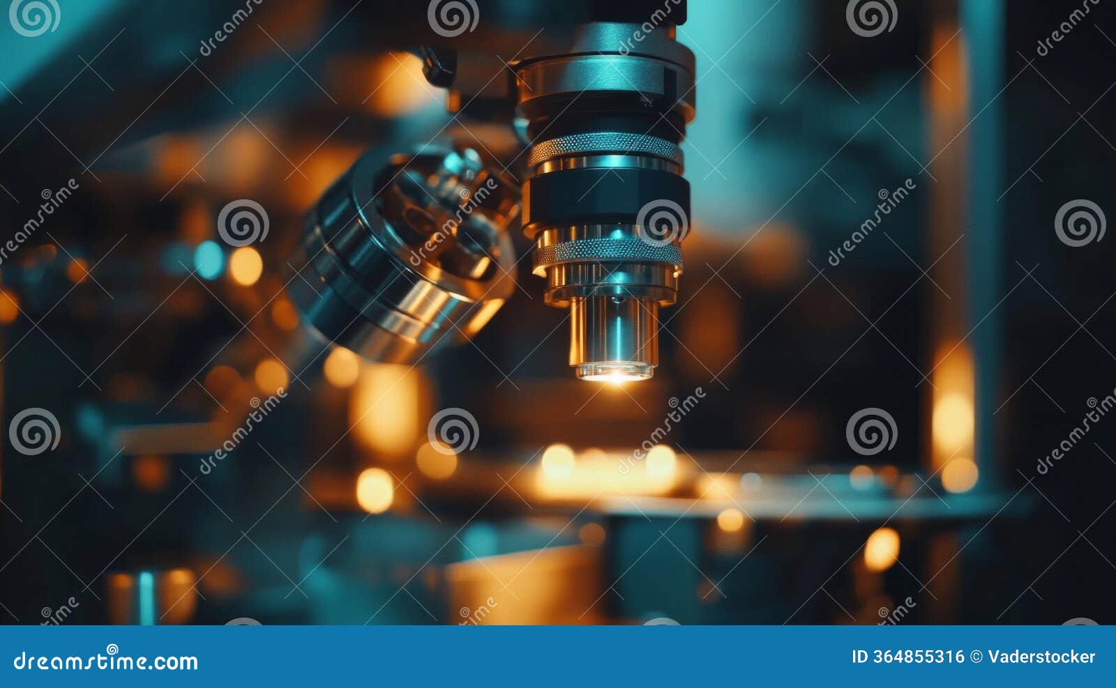 Microscope Close-Up In Medical Research Lab Interior Stock Image ...