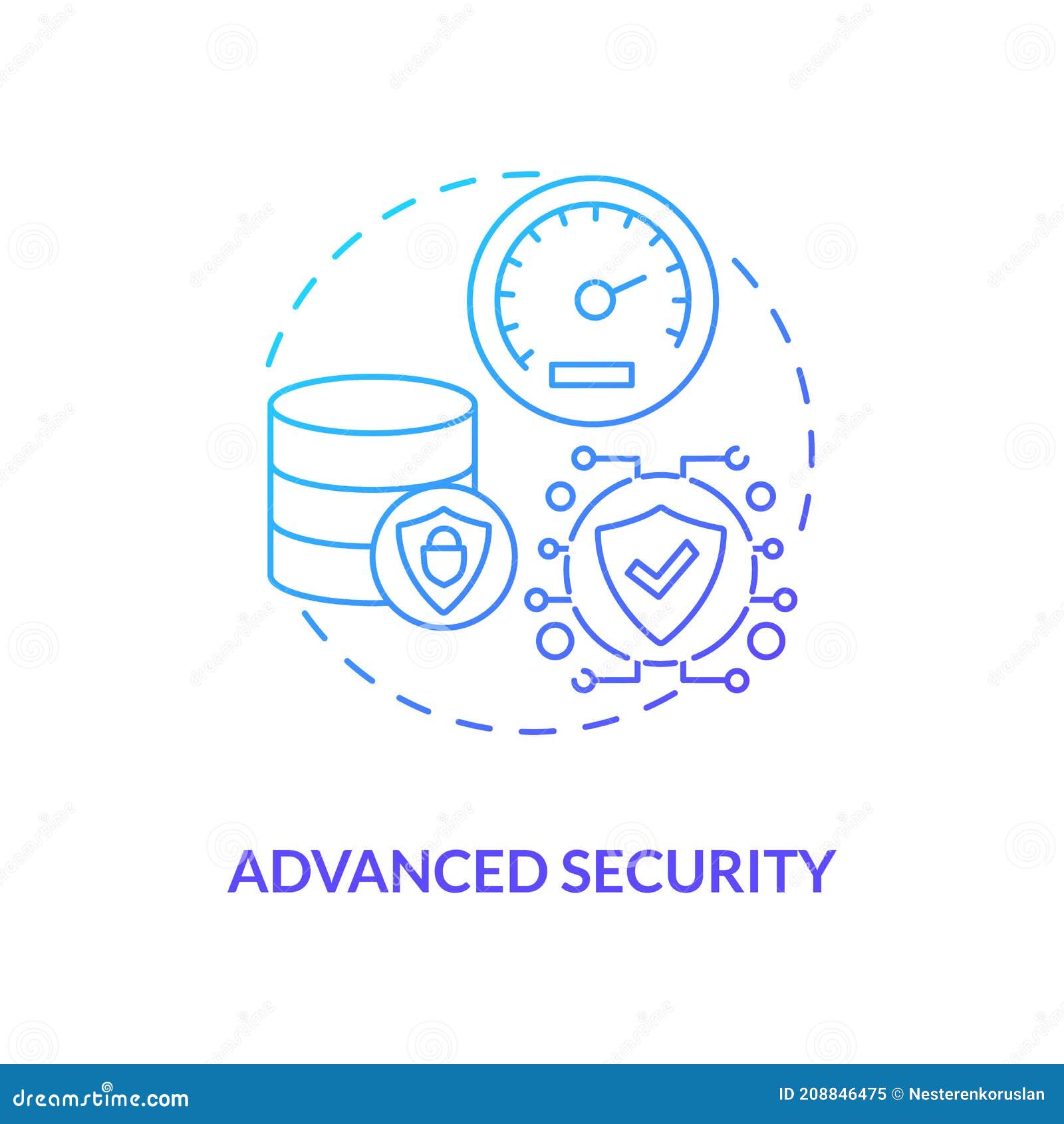 Advanced Security Concept Icon Stock Vector - Illustration of ...