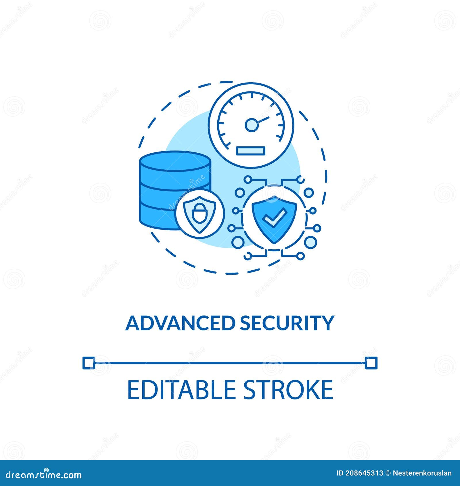 Advanced Security Concept Icon Stock Vector - Illustration of concept ...