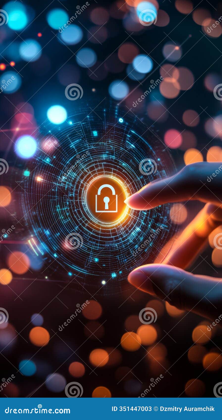 An Advanced Security System with a Glowing Lock and Finger-touch ...