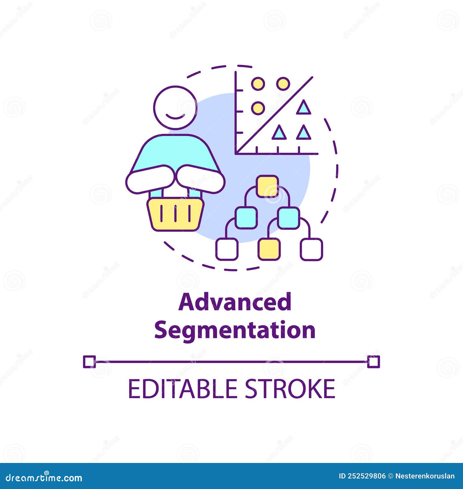 Advanced Segmentation Concept Icon Stock Vector - Illustration of ...