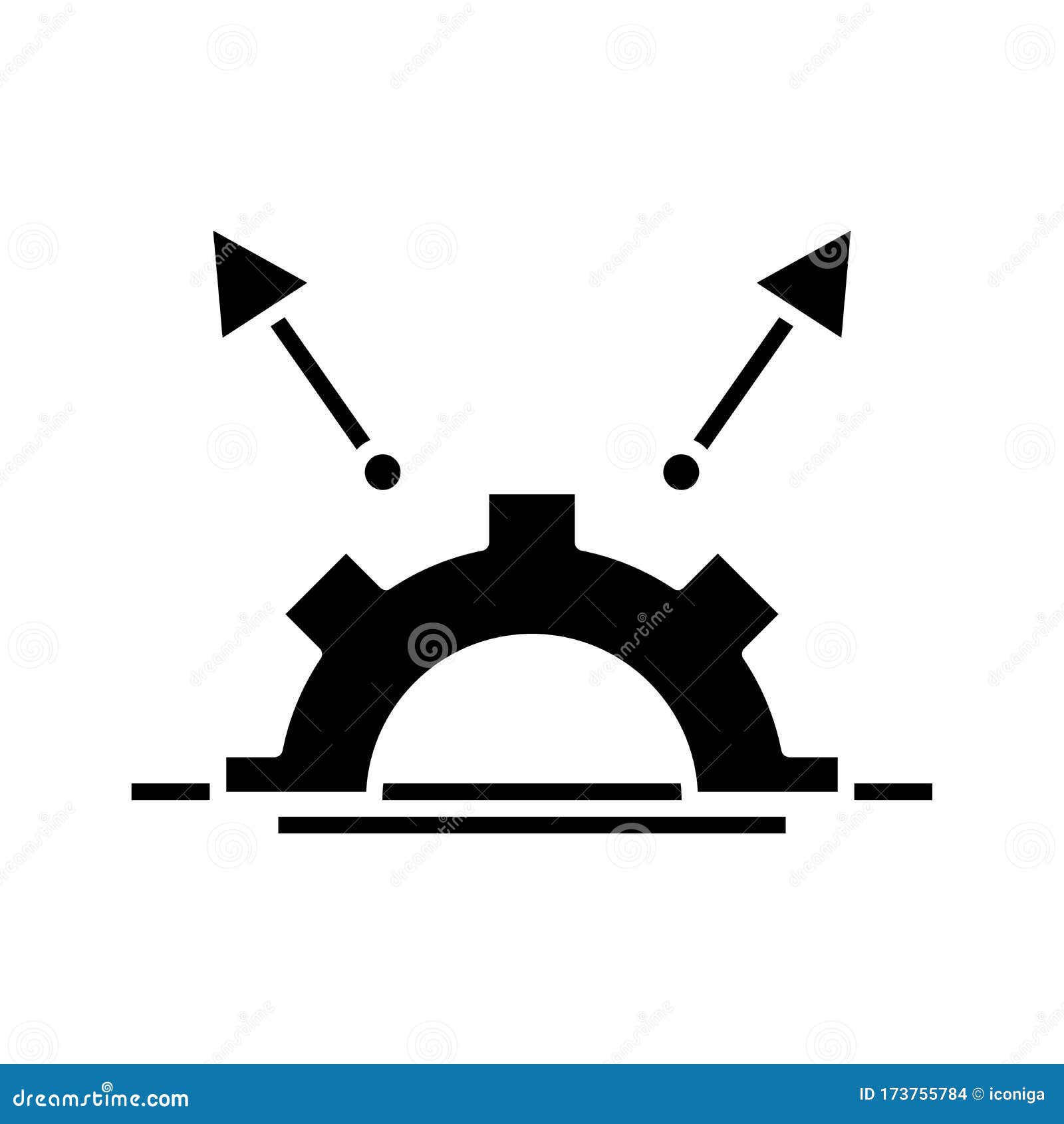 Advanced Settings Black Icon, Concept Illustration, Vector Flat Symbol ...