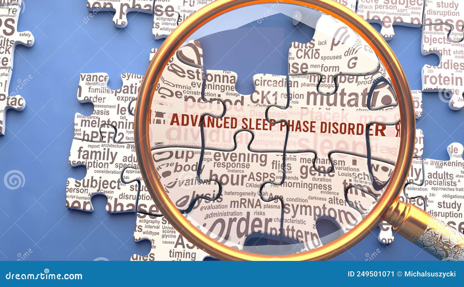 Advanced Sleep Phase Disorder As a Complex Subject Stock Illustration ...